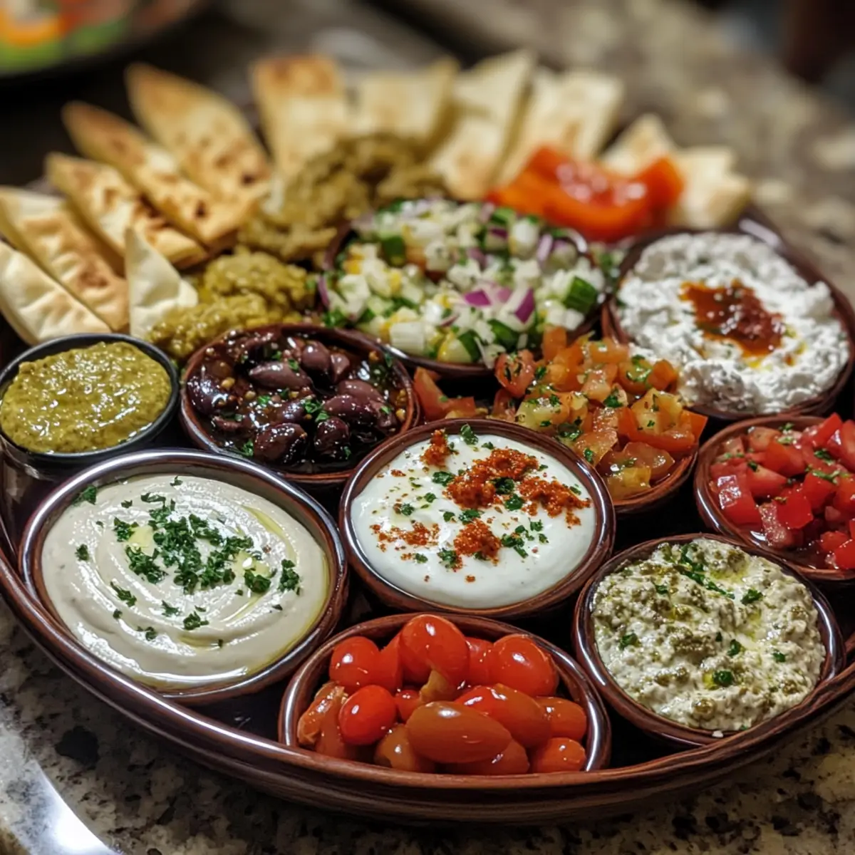 Levantine Dairy & Dips Platter recipe: Irresistible Creamy Mezze